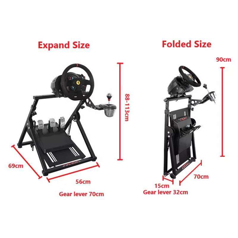 Jual Racing Simulator Steering Wheel X-stand Cockpit Kokpit Folding ...
