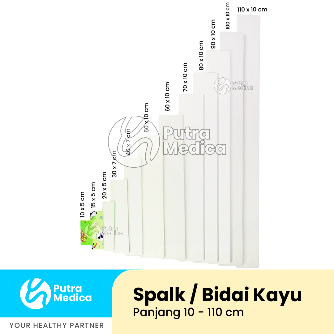 Jual Spalk Bidai Kayu Spons 80cmx10cmx8mm 1pc / Gips Patah Tulang ...