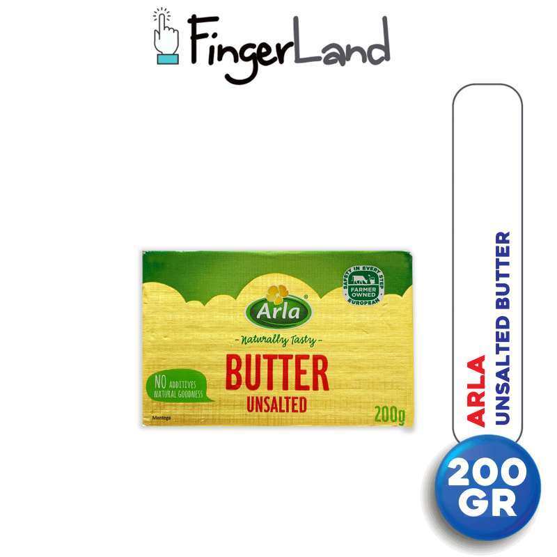 Promo Arla Butter Unsalted 200 Gram Mentega Tawar Diskon 26% Di Seller ...