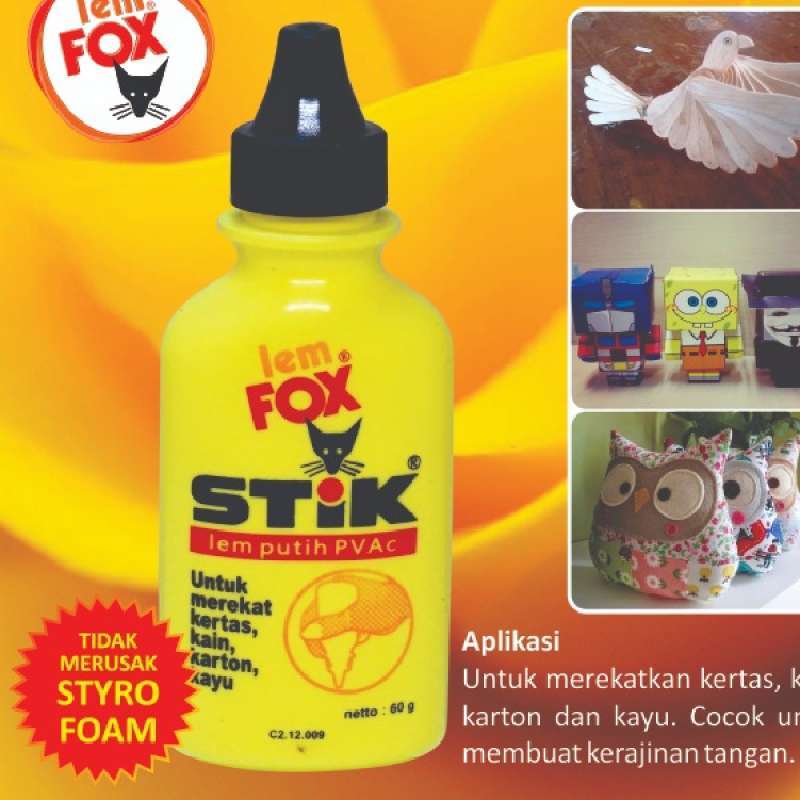 Promo Fox Lem Stik Pvac Botol [60 G/ Original] Diskon 30% Di Seller Lem ...
