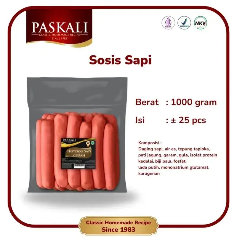 Jual Paskali - Sosis Sapi[1kg / 25pcs] Di Seller Paskali - Husen ...