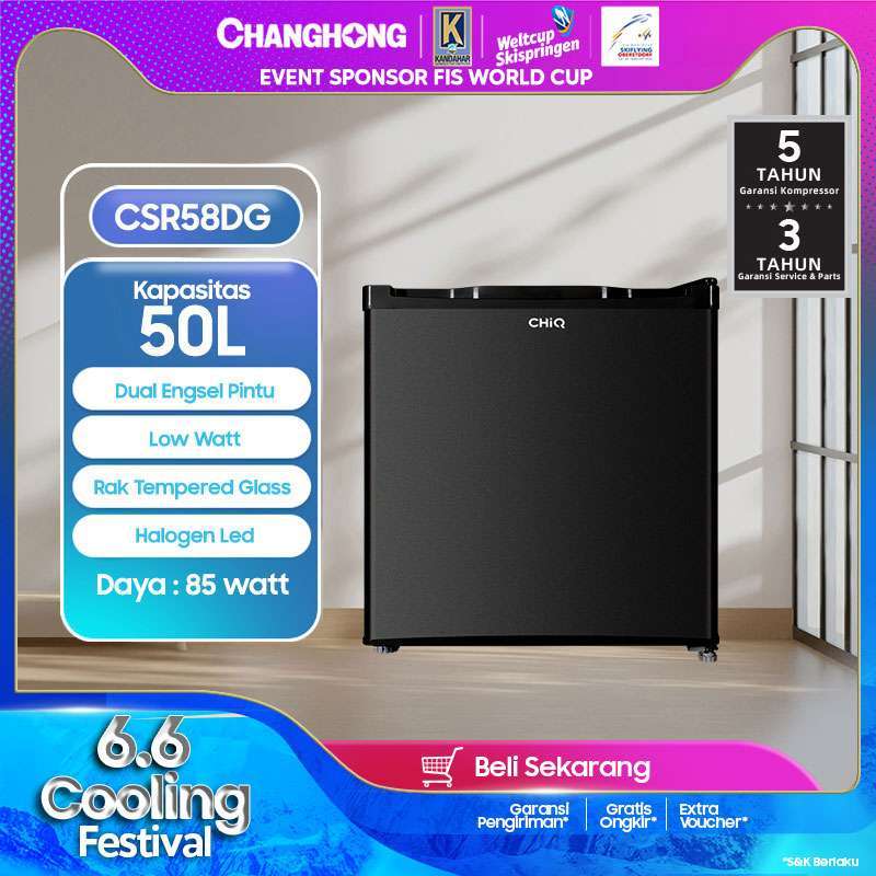 Promo Chiq Kulkas Mini Bar Refrigerator Mini Kapasitas 50 Liter ...