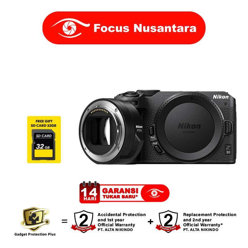 Jual Focus Nusantara - Nikon Z30 / Nikon Z 30 Body Only Mirrorless Camera - Garansi Resmi Di ...