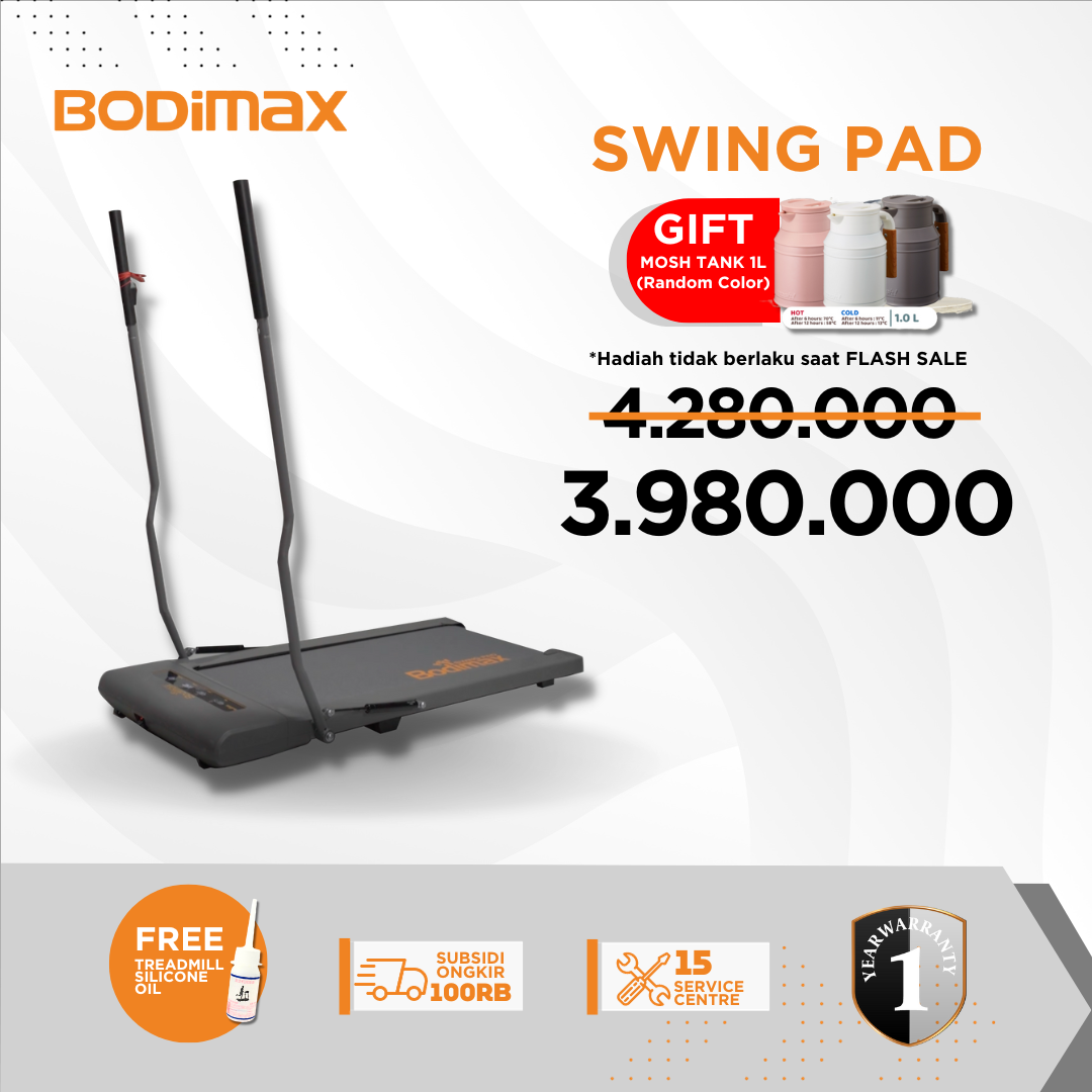 Promo BODIMAX SWING PAD - Treadmill/Running/Walking Pad Diskon 7% di ...