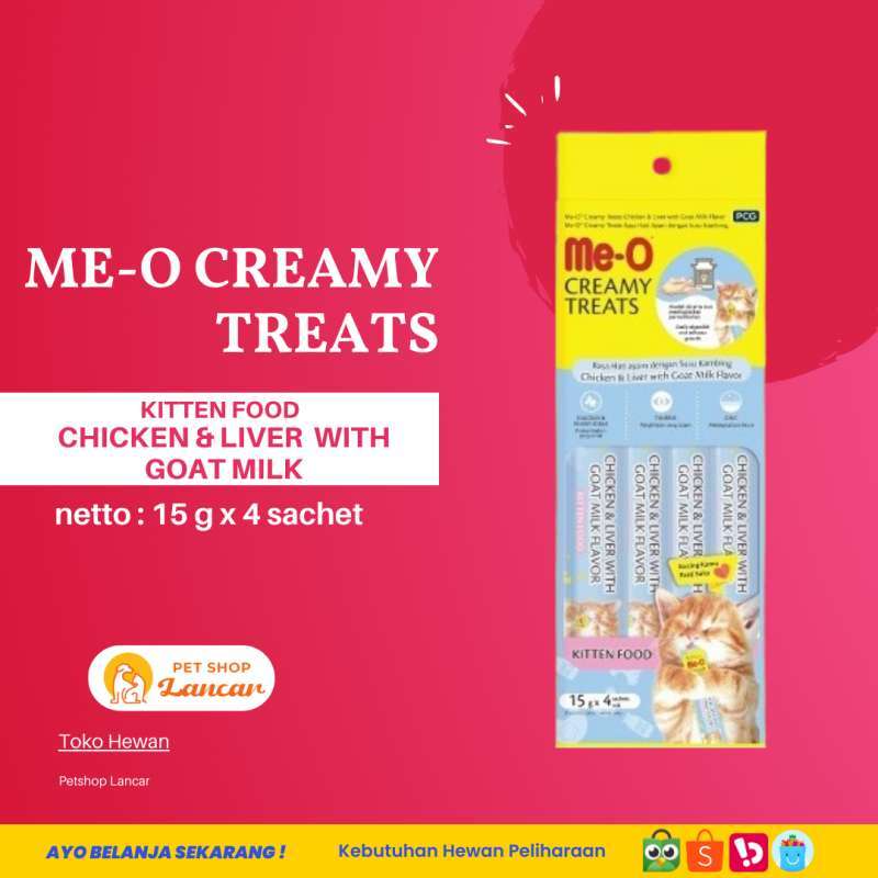 Jual Meo Creamy Treats Kitten Chicken Liver Goat Milk Snack Kucing ...