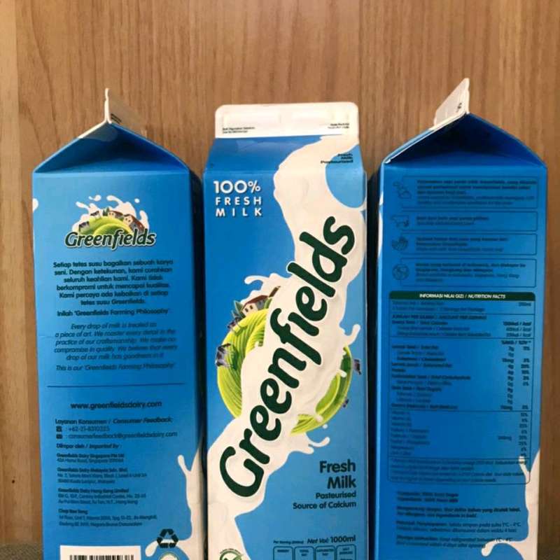 Jual Susu Fresh Milk Greenfields 1 Liter / Susu Greenfields Murah ...