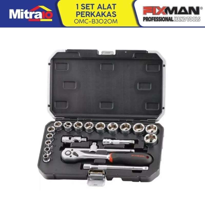 Jual Fixman 1 Set Alat Perkakas Socket Omc-b3020m 3/8 Inch (20 Pcs) Di Seller Mitra10 Official ...