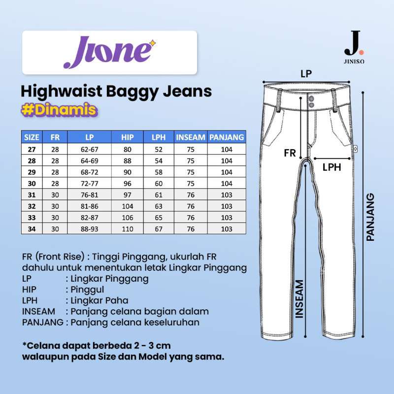 Jual Jiniso Jeans Jione Celana Baggy High Waist - 110 - 120 34 Di ... Jual Jiniso Jeans Jione Celana Baggy High Waist - 110 - 120 34 Di ...