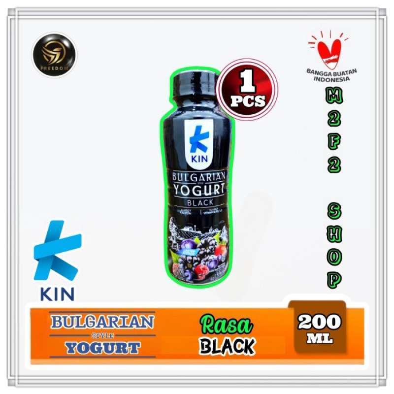 Promo KIN Bulgarian Yogurt Black Beri Hitam Botol Pet - 200 ml (Kemasan Satuan) Diskon 14% di ...