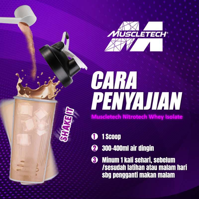 Jual Muscletech Whey Protein 2 Lb Rasa Vanila Muscle Tech Nitrotech ...