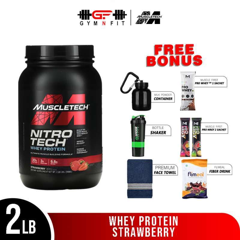 Jual Muscletech Nitrotech Performance Series 2lb Strawberry - Muscletech Whey Protein 900gr ...