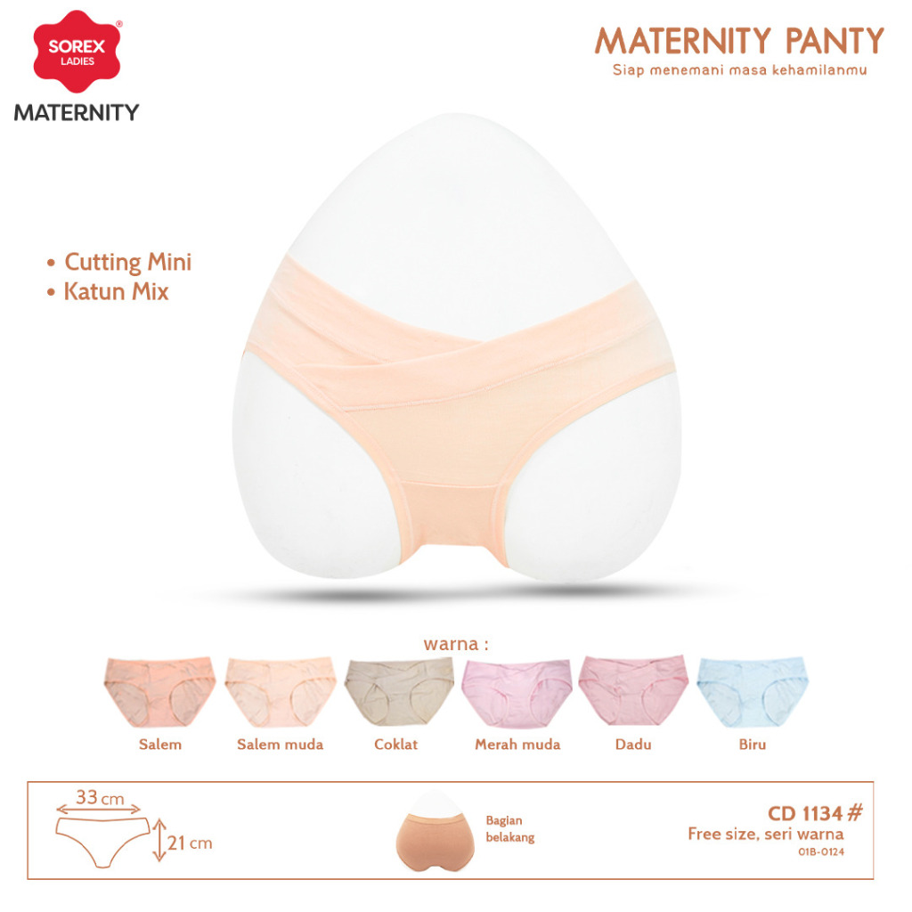 Jual Sorex Celana Dalam Ibu Hamil Cutting Mini Polos Maternity Panty CD 1134 di Seller Sorex ...