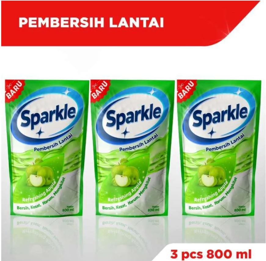Jual Surabaya - Sparkle Refreshing Apple Pembersih Lantai [800 Ml /3 ...