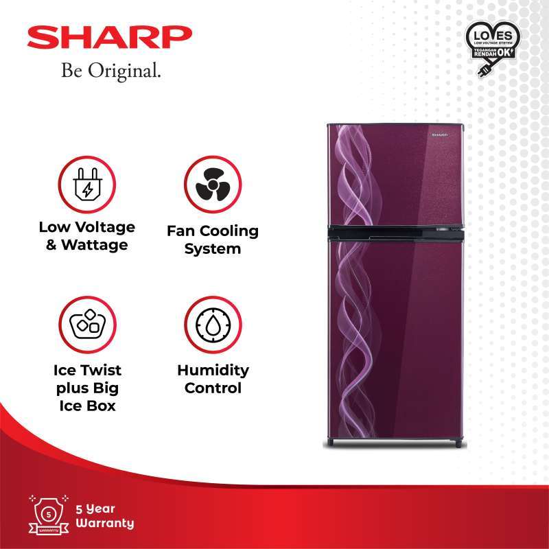 Promo Sharp Sj-197nd Vb2/vp2 Kulkas 2 Pintu Kirei Series [172 L/152 L] - Blue Diskon 50% Di ...
