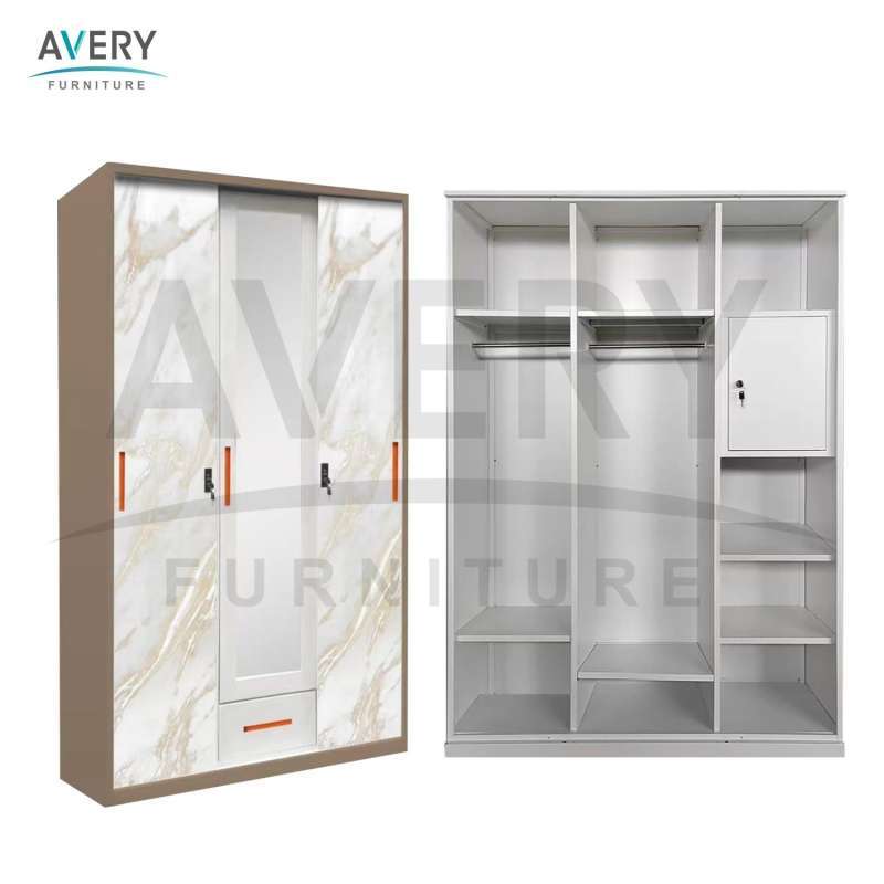 Promo MM SLSW- Lemari 3 Pintu uk 120/Lemari Besi/Lemari Sliding Kaca Diskon 11% di Seller Avery ...