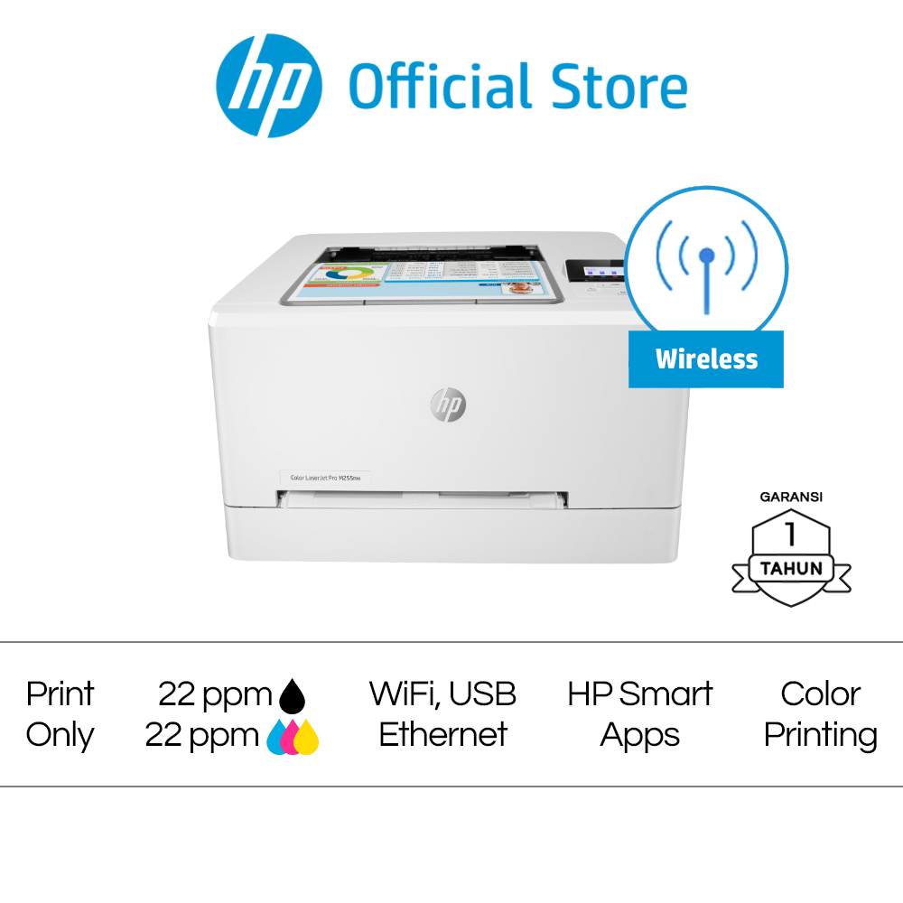 Jual HP Color LaserJet Pro M255nw Printer (7KW63A) / Color / Print ...