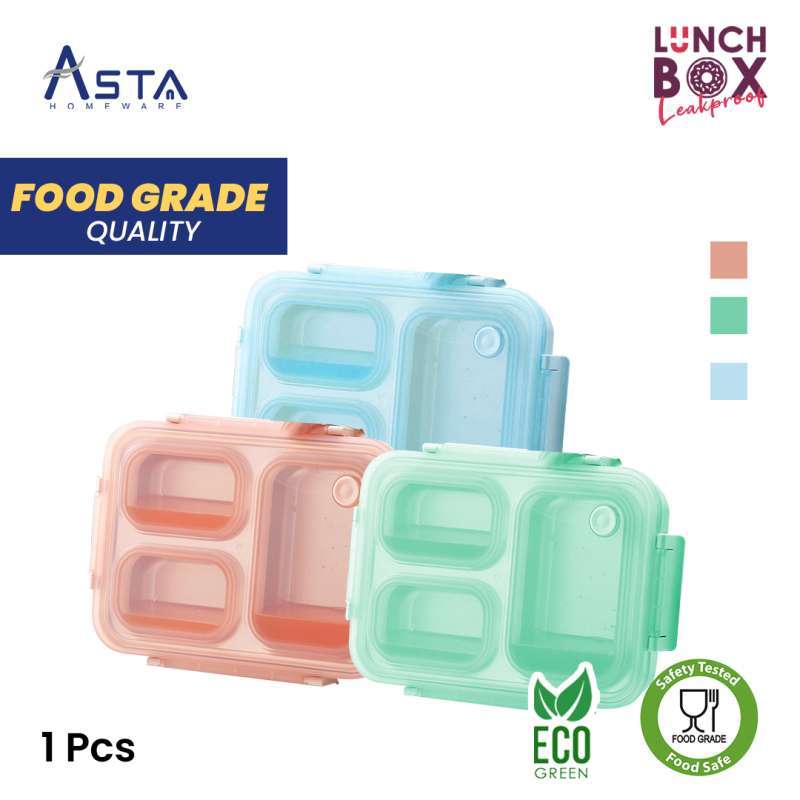 Promo Asta Homeware Lunch Box Set Stainless Steel 304 Sekat 3 Kotak ...