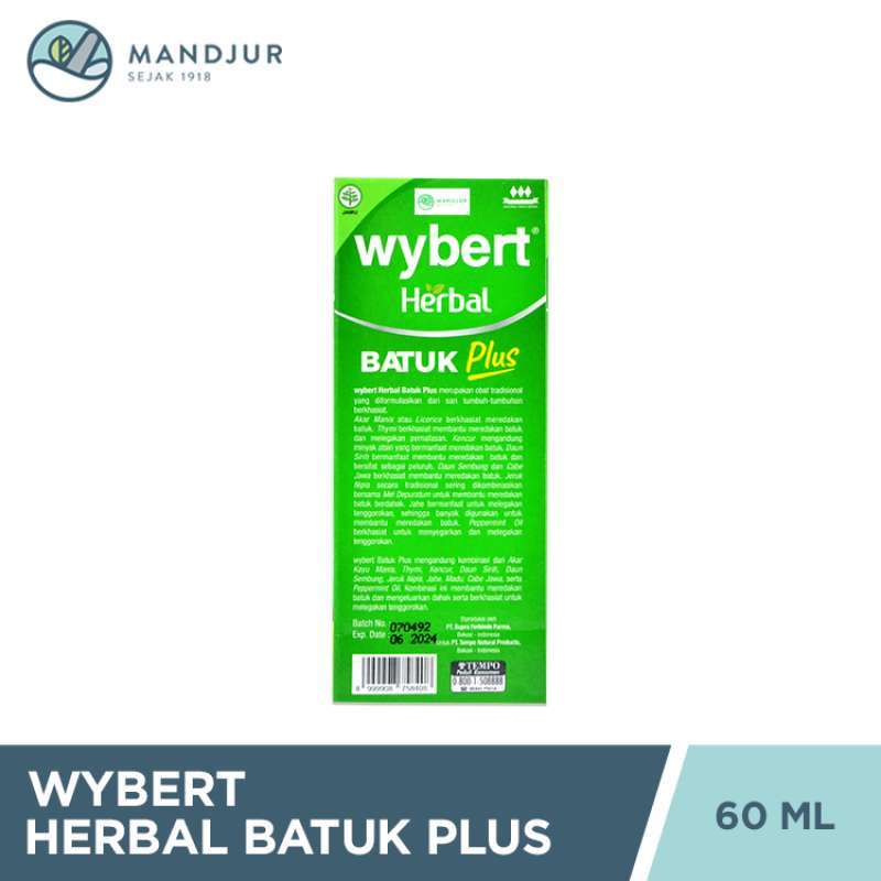 Jual Wybert Herbal Batuk Plus Sirup 60 Ml - Obat Batuk Herbal Di Seller ...