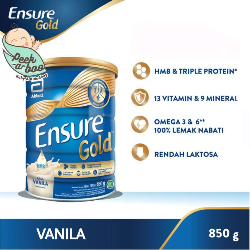 Promo Ensure Gold Vanila 850 Gram Diskon 10% Di Seller Peek A Boo Baby ...