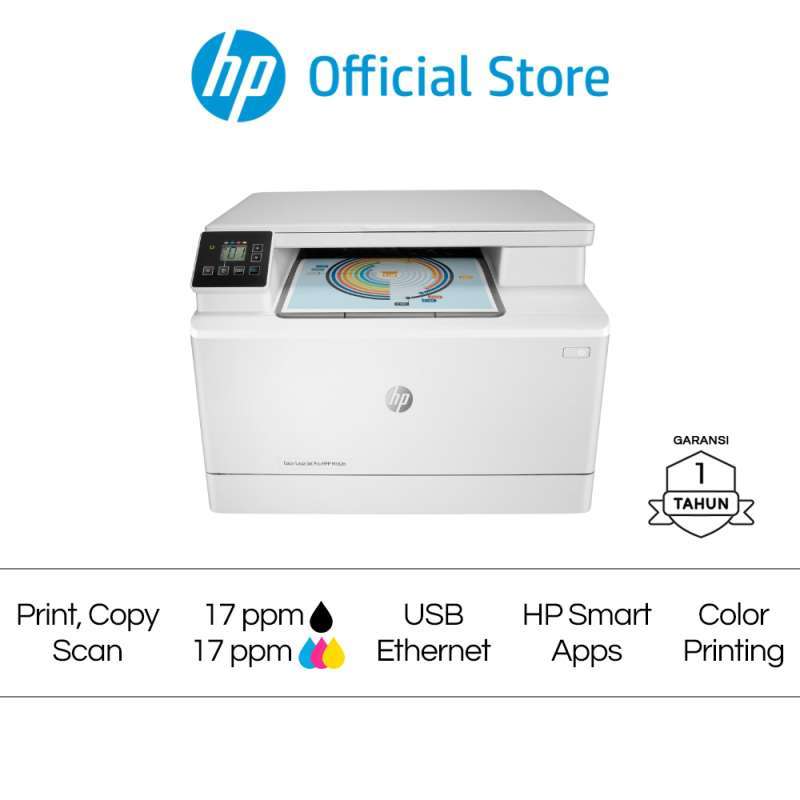 Jual HP Color LaserJet Pro MFP M182n Printer (7KW54A) / Color / Print ...