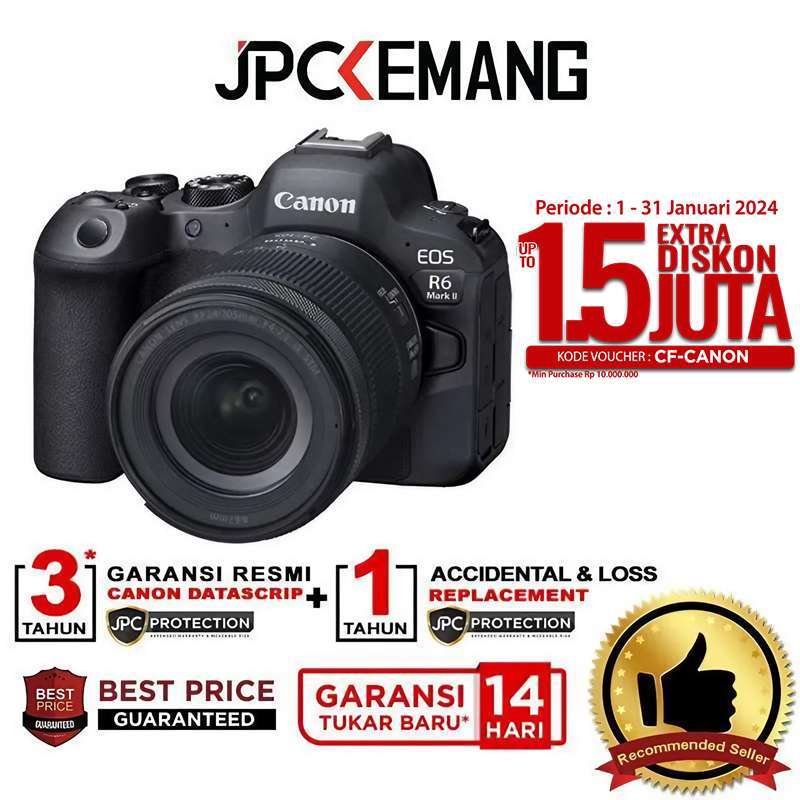 Promo JPC KEMANG Canon EOS R6 Mark II kit 24-105mm f4-7.1 IS STM Canon ...