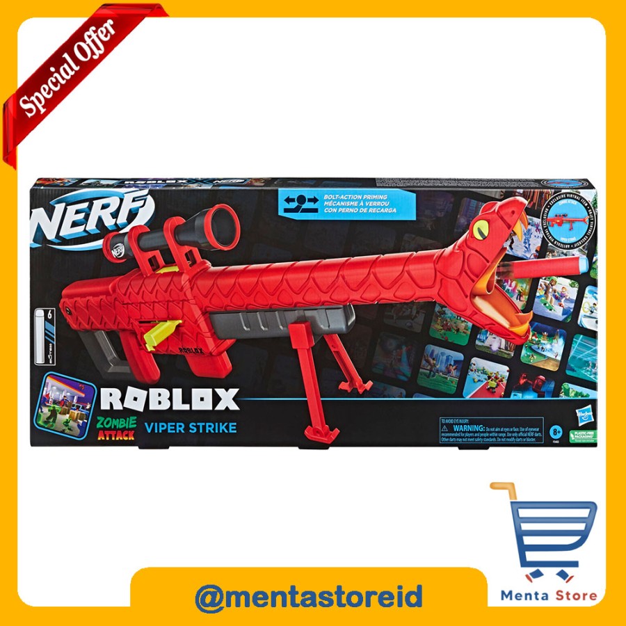 Promo Nerf Roblox Viper Strike Nerf Sniper Hasbro Diskon 52% Di Seller ...