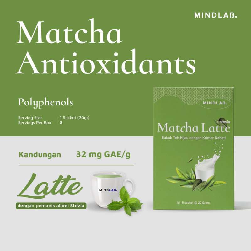 Promo Matcha Latte Powder Sachet 20 Gram / Teh Hijau Latte Bubuk ...