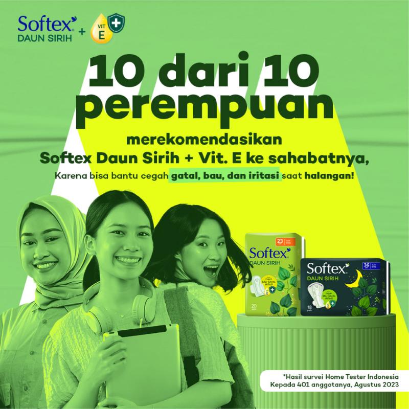 Promo Softex Daun Sirih + Vitamin E 36cm 12s - Pembalut Daun Sirih Malam Diskon 18% Di Seller ...