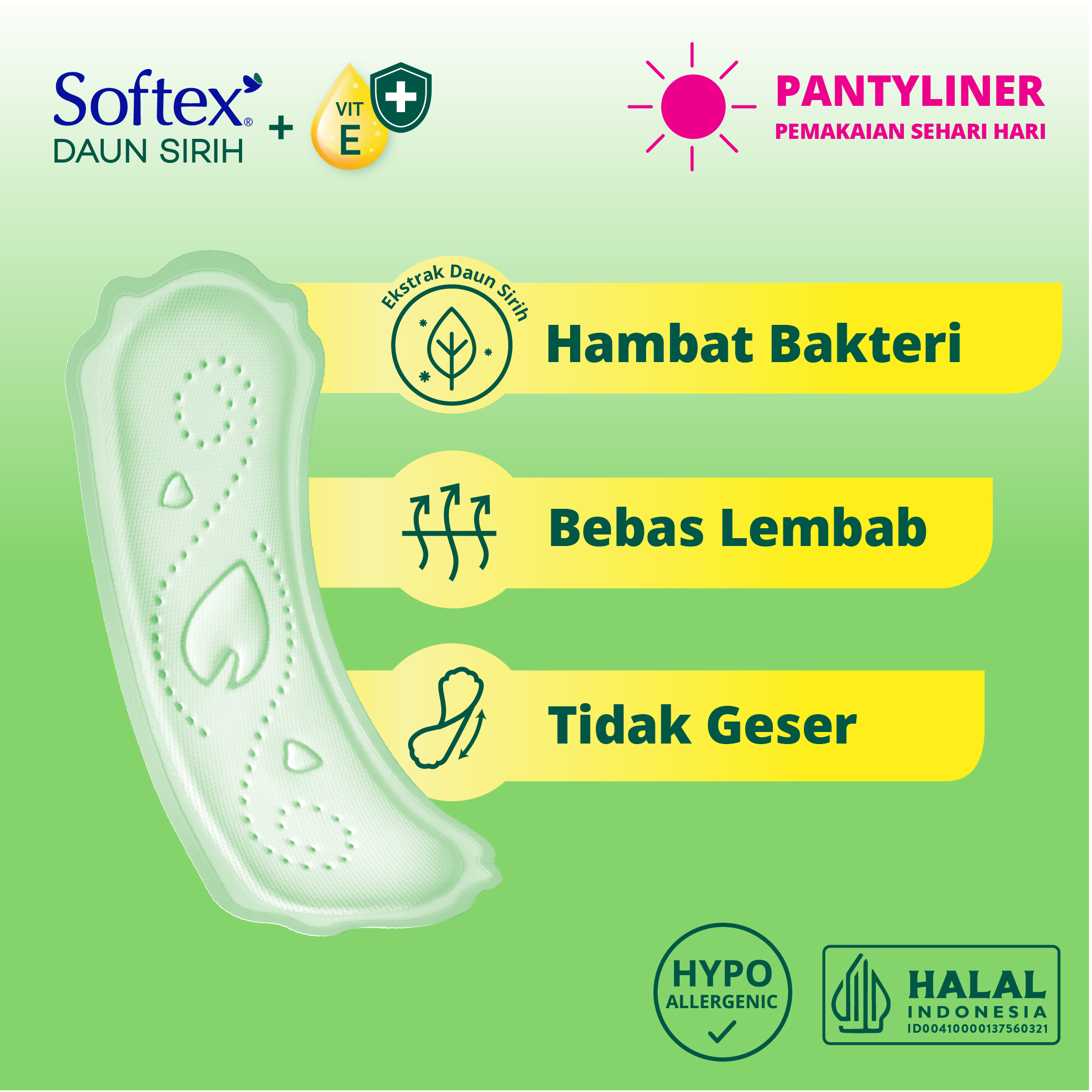 Promo Pantyliner Softex Daun Sirih + Vitamin E 20s - Pantyliner Daun ...