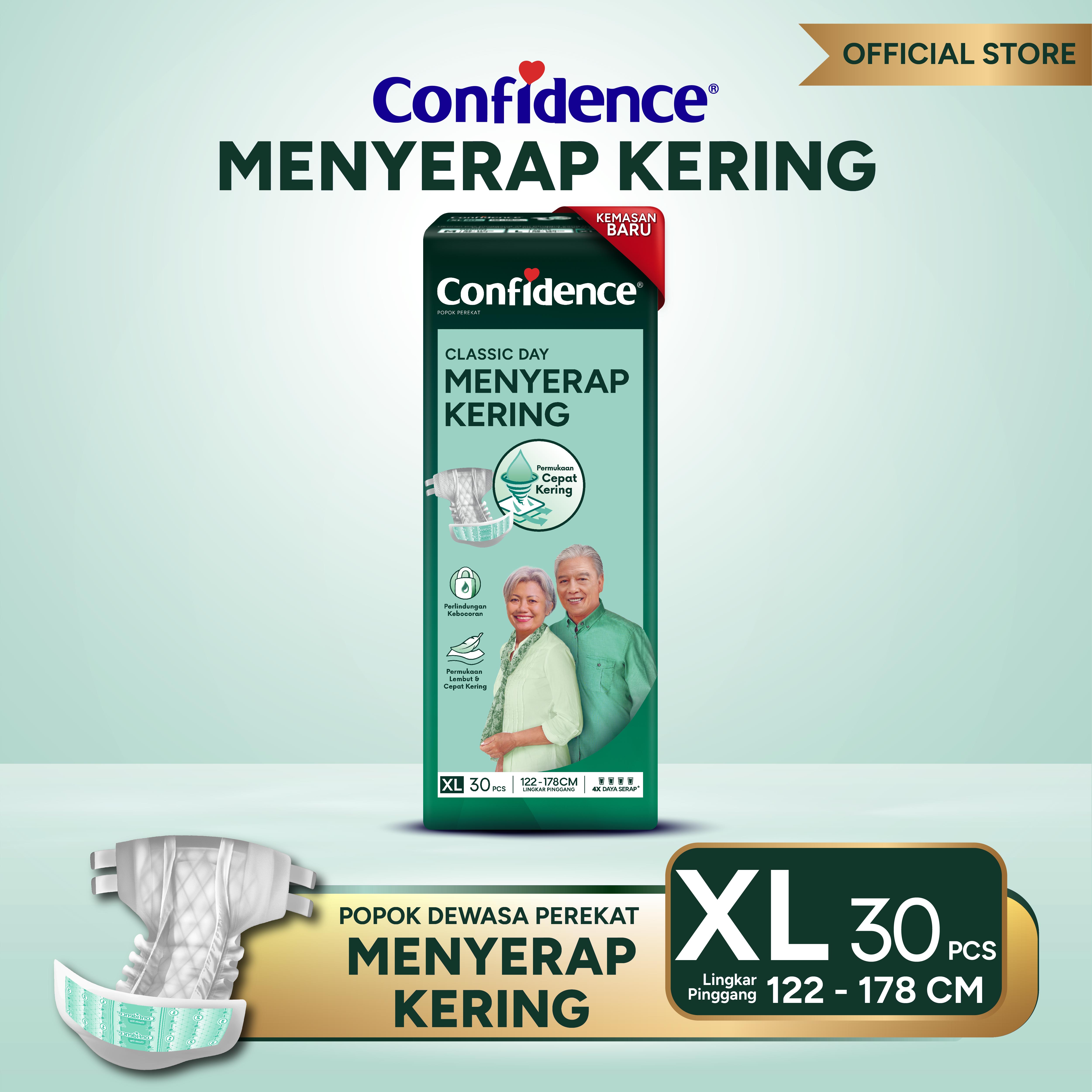 Promo Confidence Popok Dewasa Perekat Classic Day Menyerap Kering Xl30 ...
