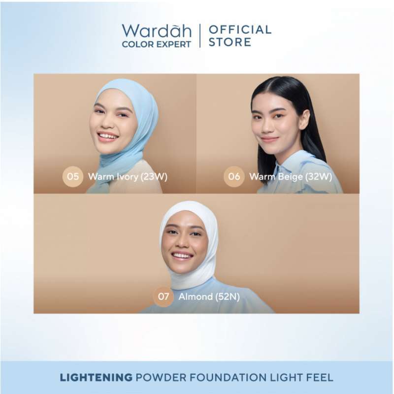 Promo Wardah Lightening Powder Foundation Light Feel 12 g - Bedak Padat Medium-Buildable ...