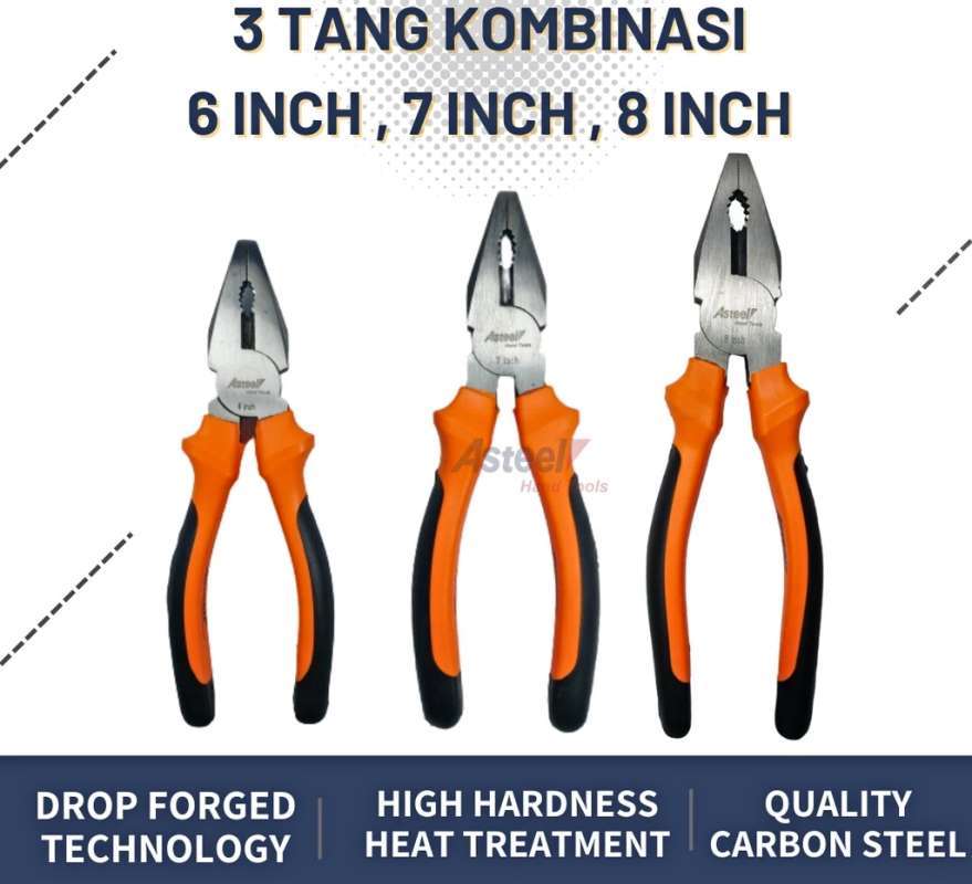 Jual Alat Perkakas Tang Kombinasi / Plier 6/7/8 Inch Ergonomis Di ...