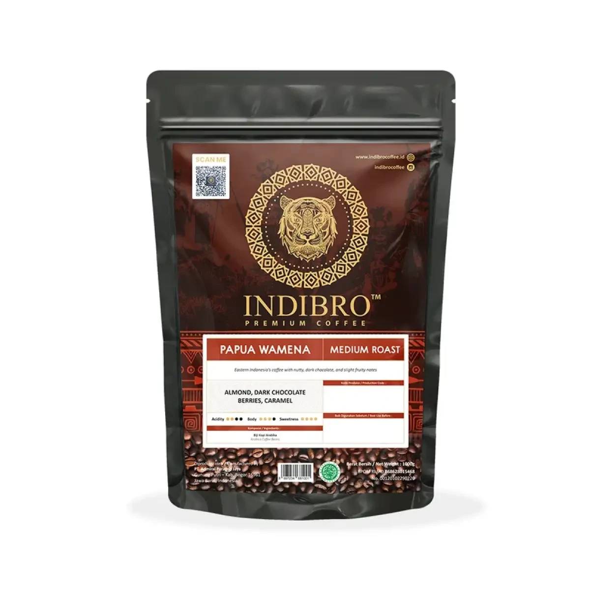 Jual Kopi Indibro Single Origin Papua Wamena - 100gr, 200gr, 1kg | 100% ...