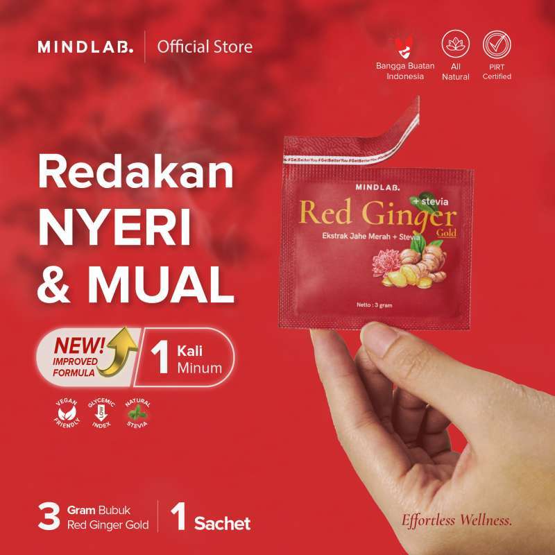 Promo Red Ginger Gold Powder Sachet 3 Gram / Jahe Merah Bubuk - MINDLAB ...