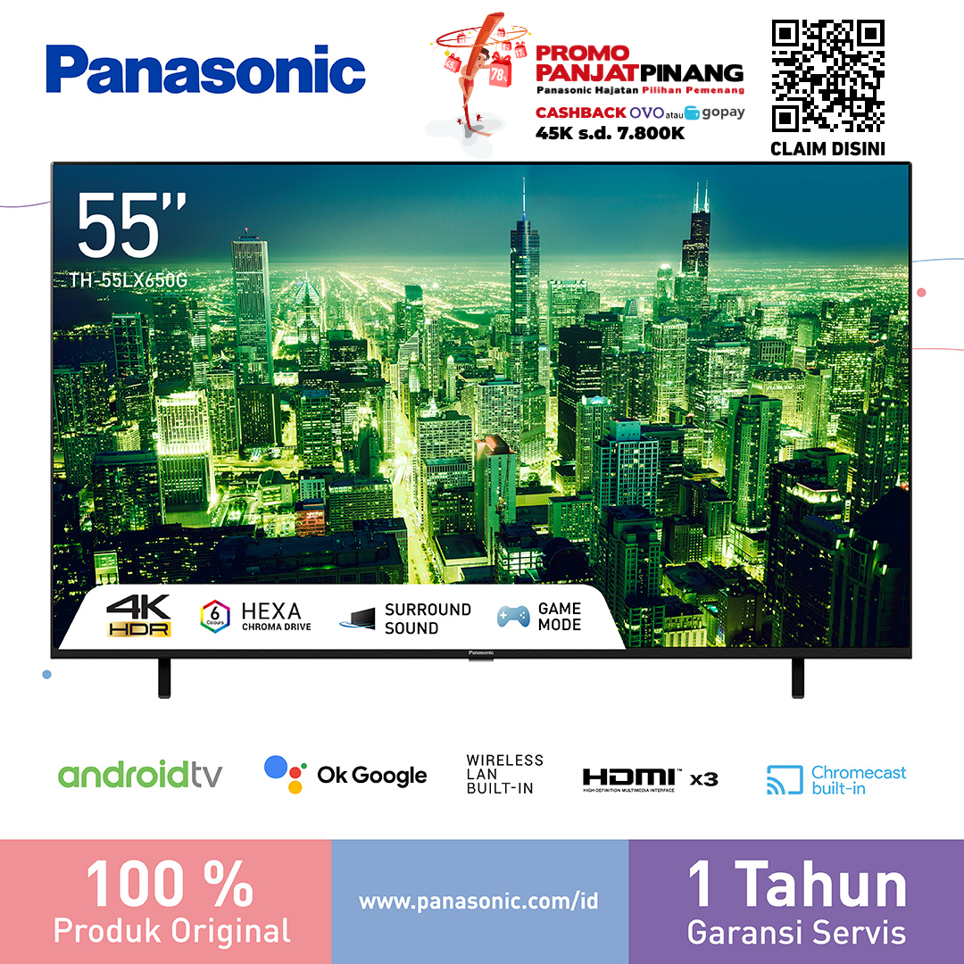 Jual Panasonic Th-55lx650g Led 4k Tv [55 Inch] Di Seller Panasonic Official Store - Gudang ...