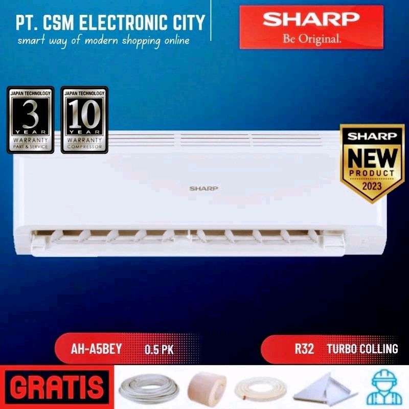 Jual Ac Sharp 0.5 Pk Ah-a5bey 0.5 Pk Turbo Colling R32 [garansi Resmi ...