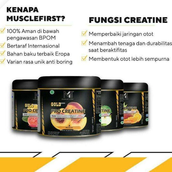 Jual M1 Pro Creatine Monohydrate 300g - Muscle First Gold 300gr 100% ...