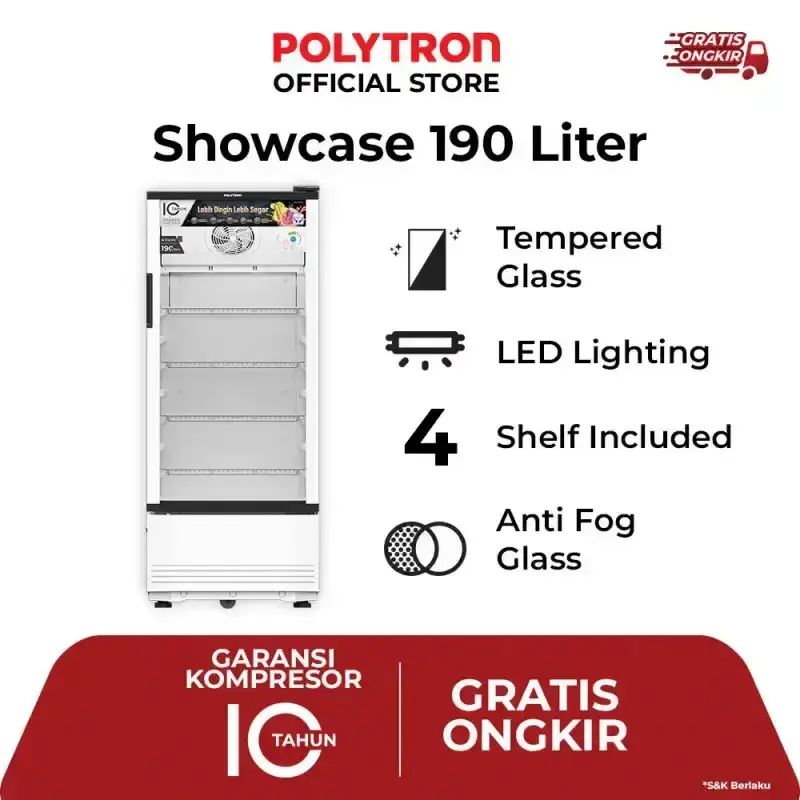 Promo Polytron Showcase 190 Liter Scn 190 Diskon 7% Di Seller Polytron ...