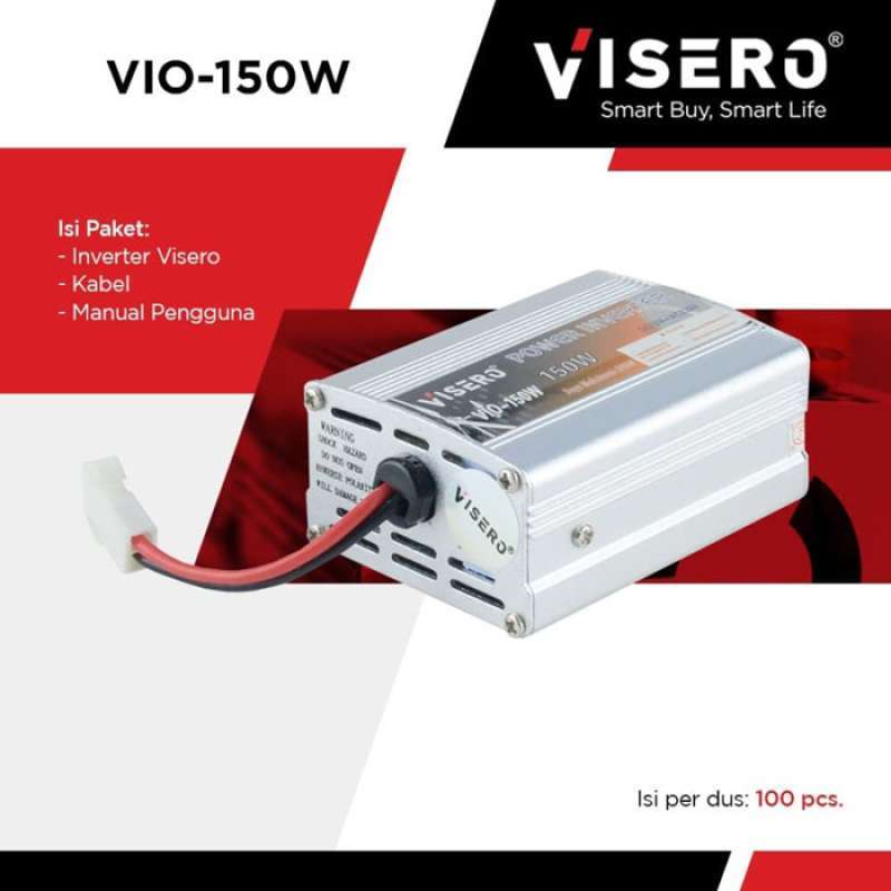 Promo Visero Vio-150w Power Inverter 150w DC 12v To Ac 220v Diskon 22% ...