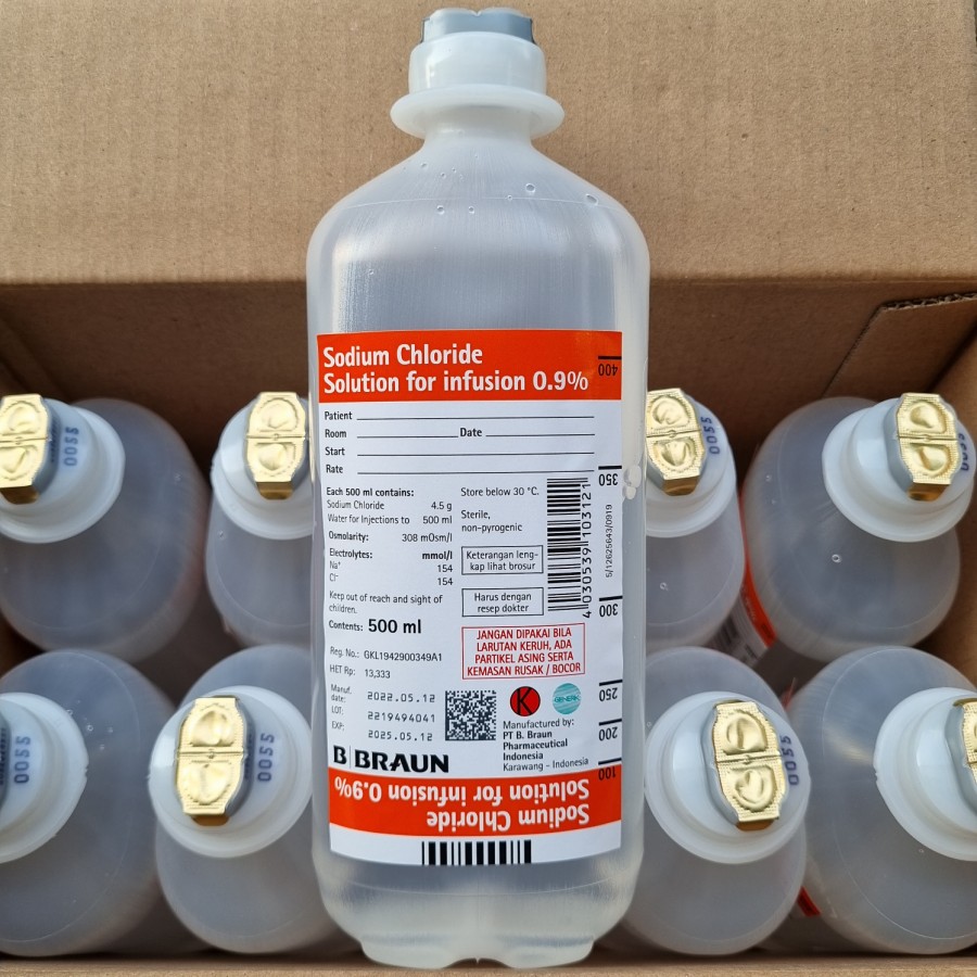 Jual Nacl 500 Ml Bbraun. Nacl 500ml B Braun 0,9 %. Na Cl / Ns 500 Ml Di Seller Mitra Alkes ...