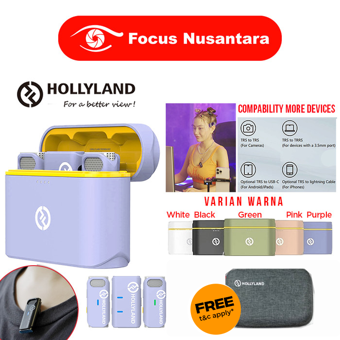 Promo Focus Nusantara - Hollyland Lark M1 Duo Wireless Microphone - Violet Diskon 22% Di Seller ...