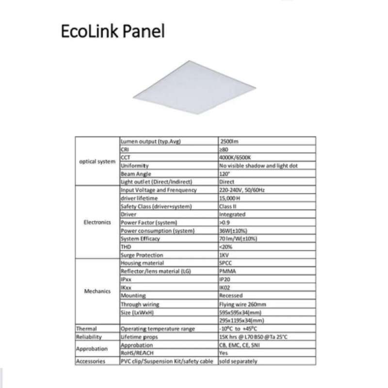 Jual Lampu Ecolink Led 36w Downlight Panel 30x120 Kotak Putih / Kuning 36 W Di Seller Yalaris ...