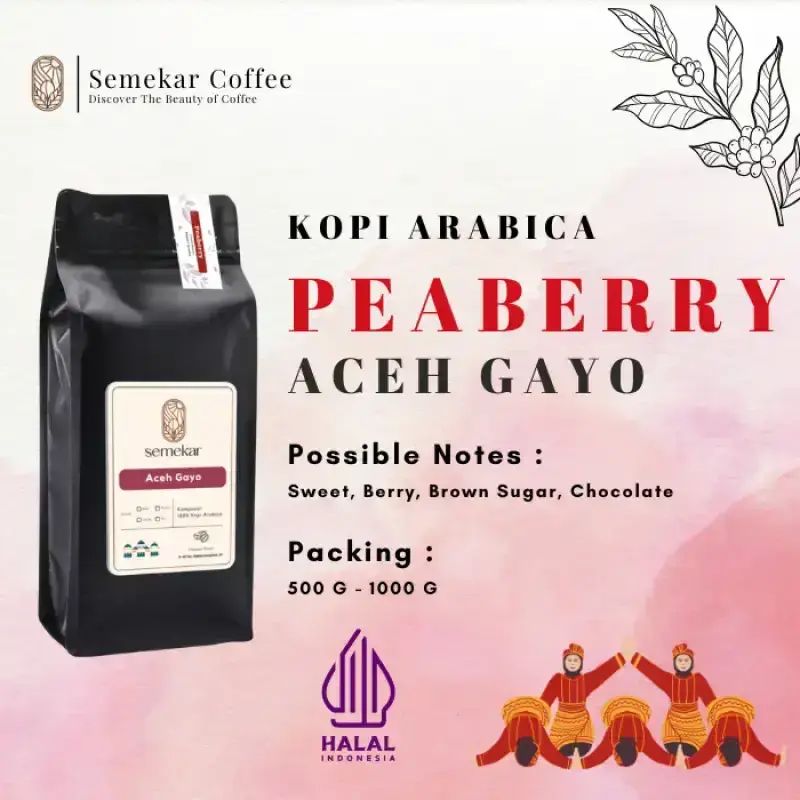 Promo Semekar Coffee - Biji Bubuk Kopi Arabika Lanang Peaberry Gayo ...