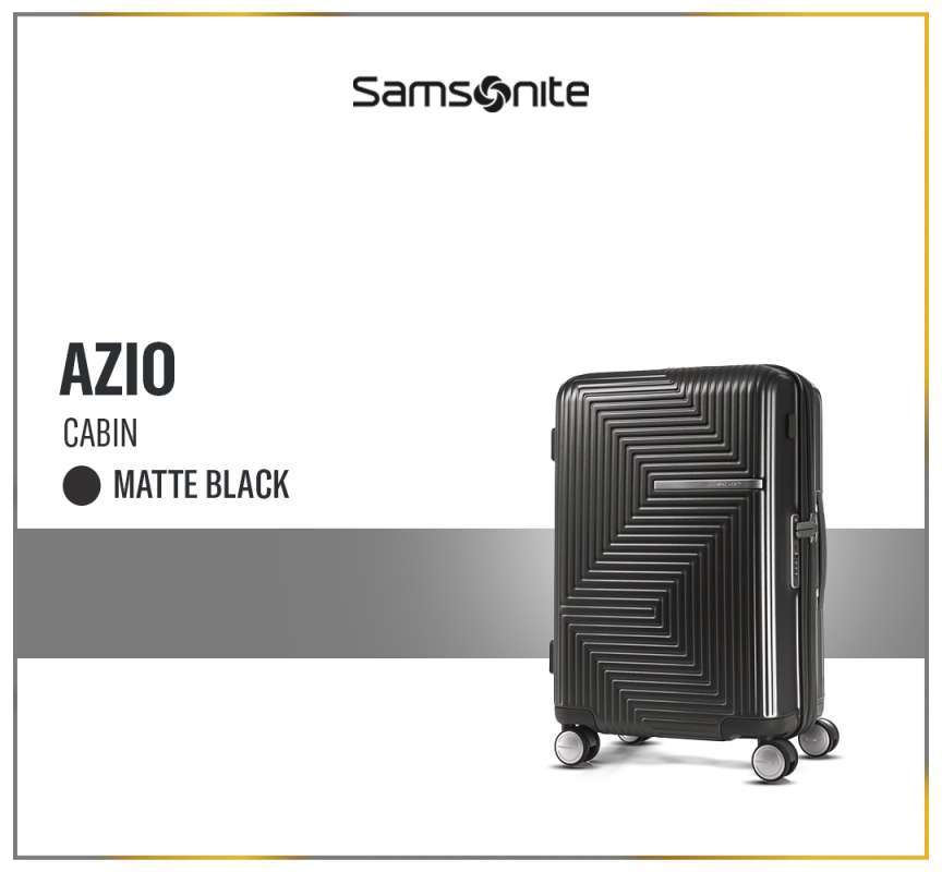 Promo Samsonite Koper Hardcase Azio Cabin 20 Inch - Matte Black Diskon ...