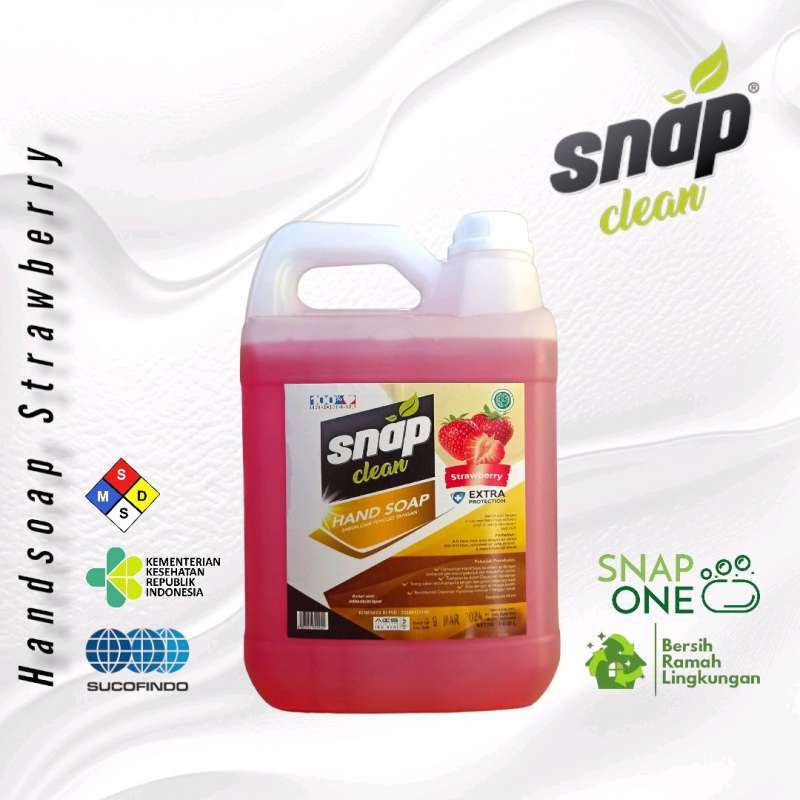 Promo Snap Clean Sabun Cuci Tangan Handsoap Strawberry 4 Liter Diskon ...