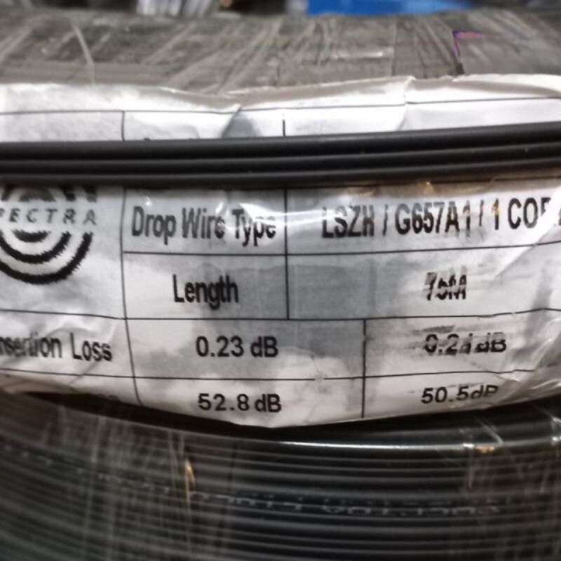 Jual Kabel Ftth Dropcore Precon 75m Kabel Fiber Optic 75m Spectra ...