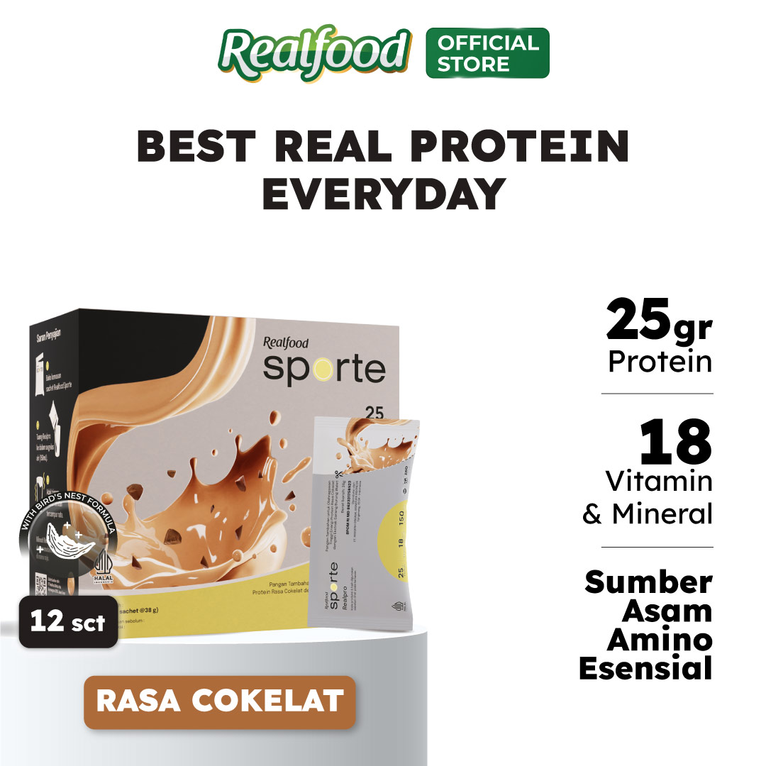 Promo Realfood Sporte Realpro Susu Whey Protein Coklat Sarang Burung ...