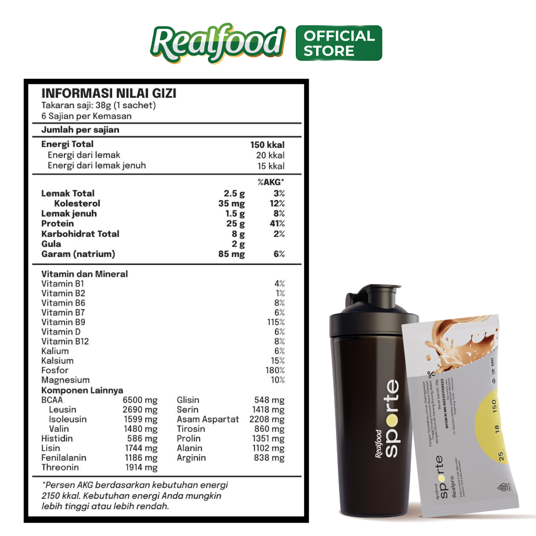 Promo Realfood Sporte Realpro Susu Whey Protein Coklat Sarang Burung ...