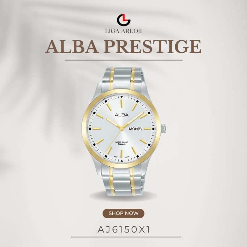 Promo Alba Aj6150x1 - Jam Tangan Analog Alba Prestige Pria Gold Tone ...
