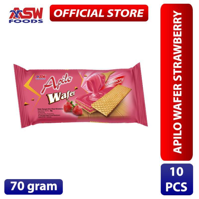 Promo Apilo Block Wafer Strawberry ( 10 Pcs ) Diskon 38% di Seller ...
